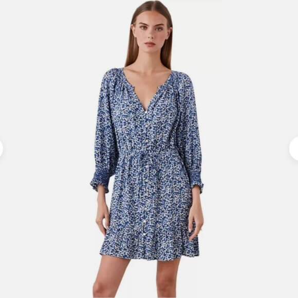 Rails | Dresses | Womens Rails Eliza Mini Dress Ice Chrysanthemum Blue ...